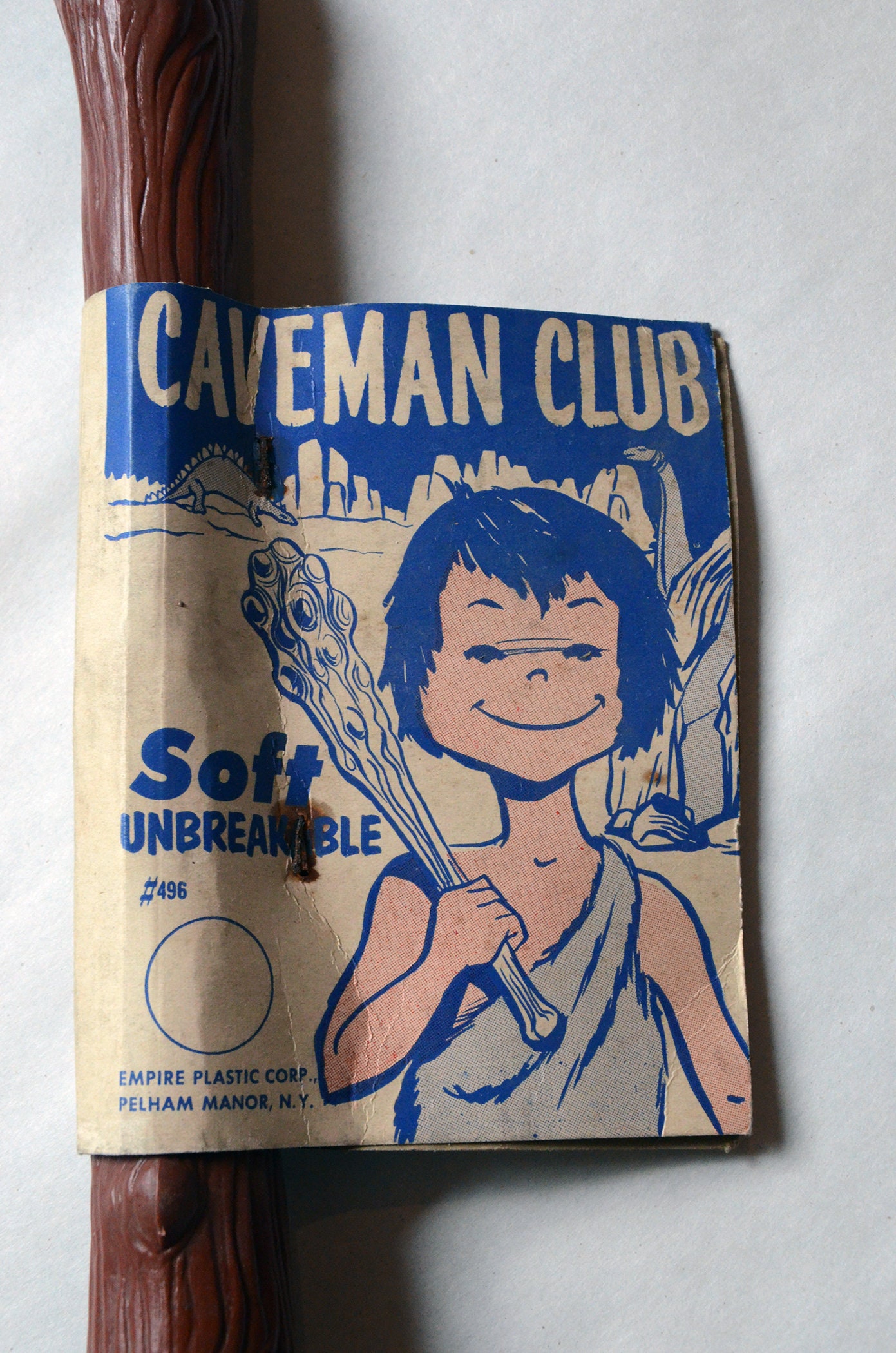 1960s CAVEMAN CLUB Toy Mfg. by Empire Plastic Corp. With Original ...