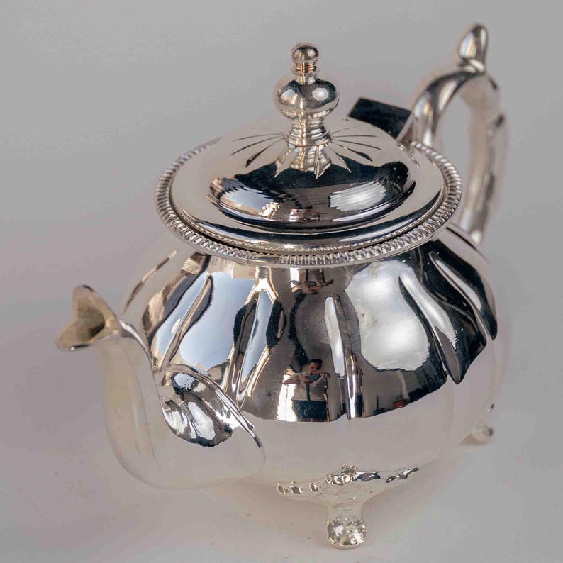 Handmade Silver Plated Moroccan Teapot – Engraved Brass Mint Tea Pot - Etsy