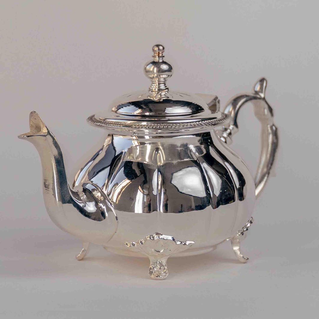 Handmade Silver Plated Moroccan Teapot – Engraved Brass Mint Tea Pot - Etsy