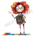 Whimsical Teacher Clipart Bundle: Watercolor Style Illustrations ...
