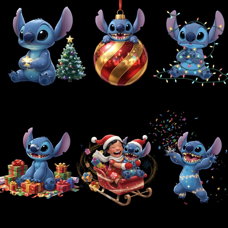 Christmas Stitch Clipart: Holiday PNG Bundle (digital Download) - Etsy UK