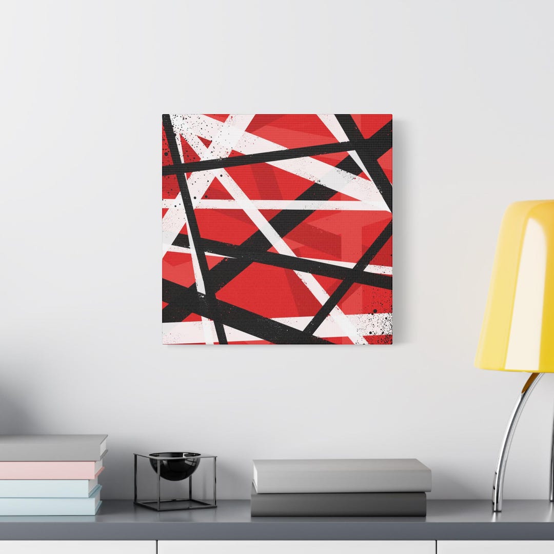 Eddie Van Halen Frankenstein Guitar Pattern Canvas Art, Rock Music ...