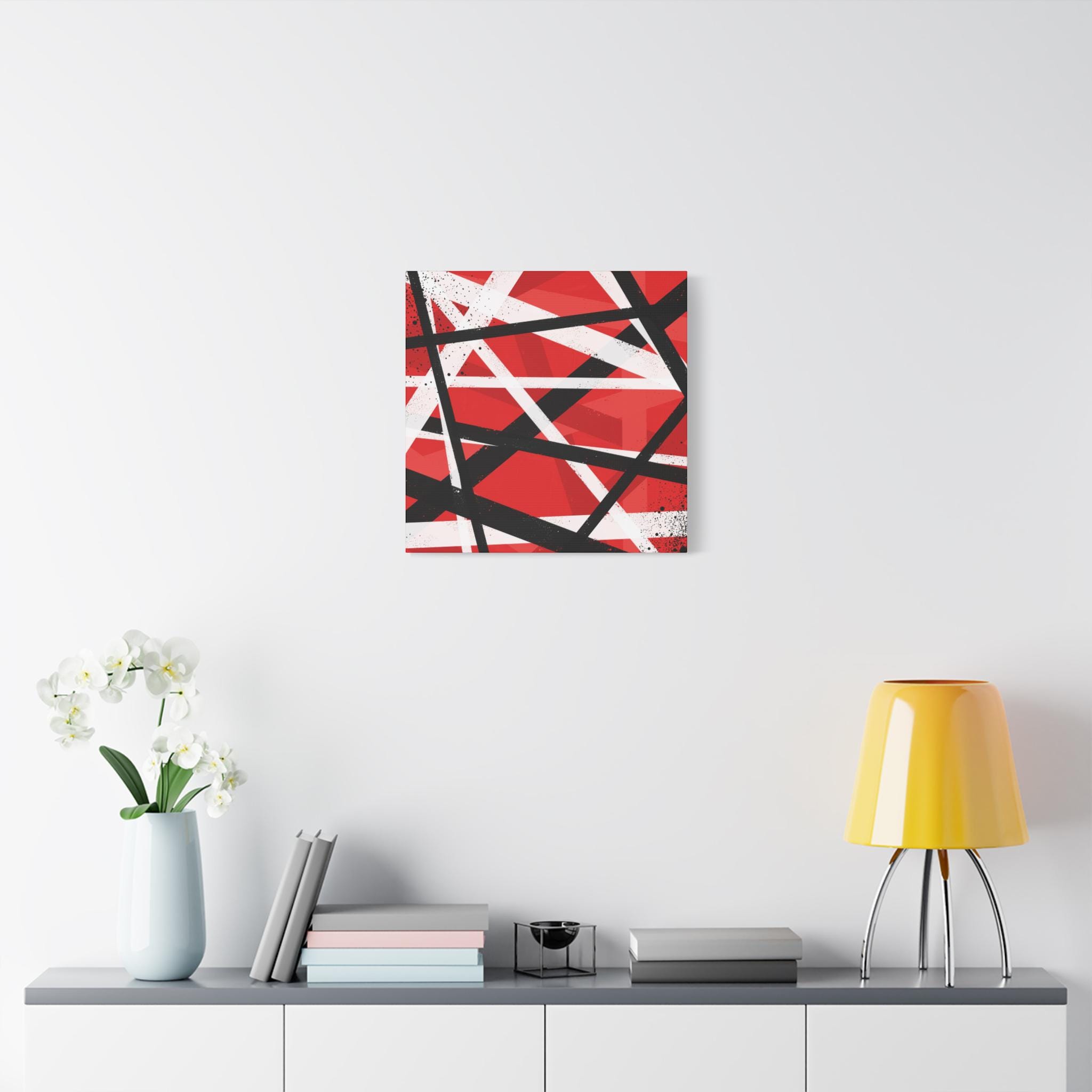 Eddie Van Halen Frankenstein Guitar Pattern Canvas Art, Rock Music ...