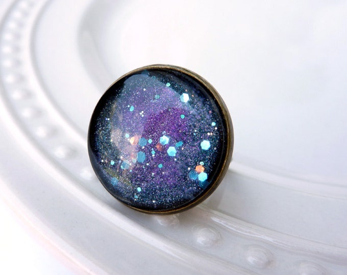 Galaxy Ring Adjustable Ring Space Ring Stars Ring - Etsy