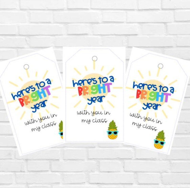 Back to School Gift Tags Printable | First Day of School Tags for ...