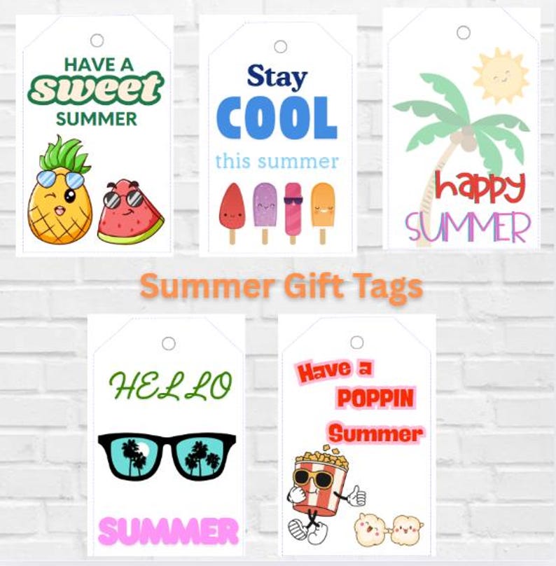 Summer Gift Tags Printable | End of Year Student or Teacher Tags | Cute ...