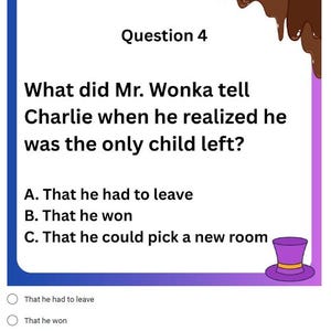 Charlie and the Chocolate Factory • Digital Chapter Questions (30 ...