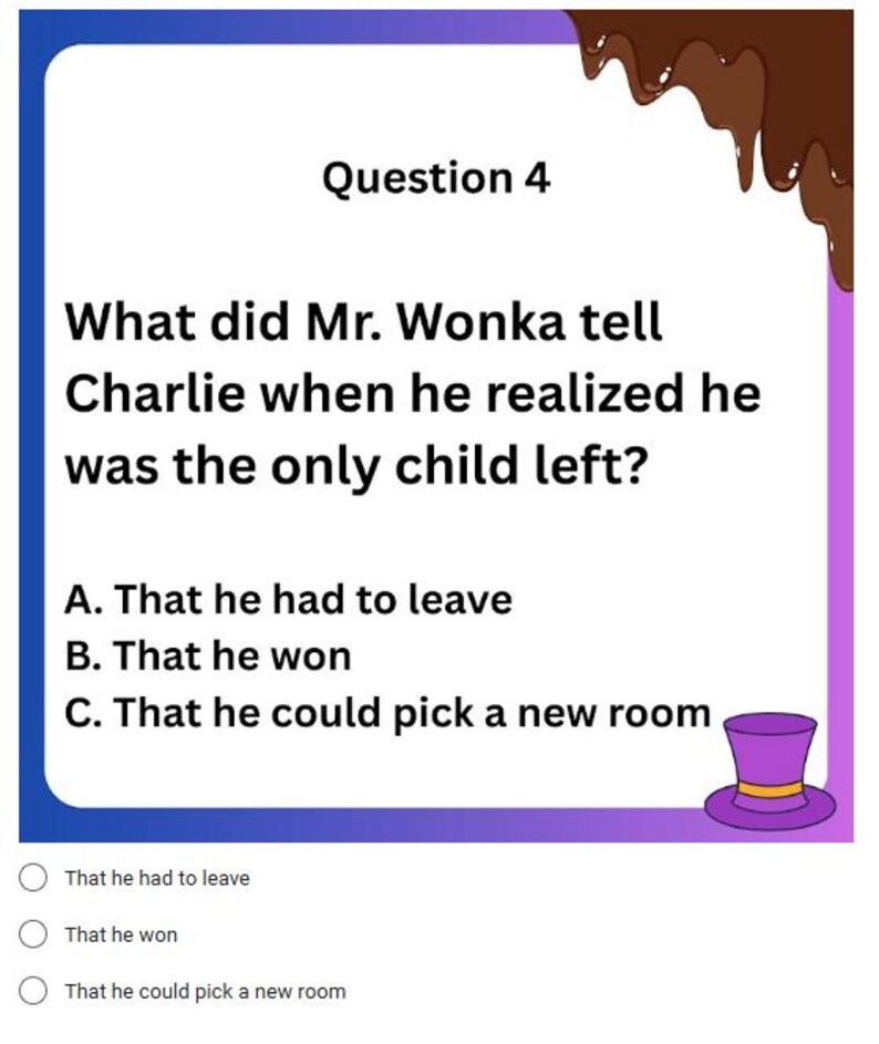 Charlie and the Chocolate Factory • Digital Chapter Questions (30 ...