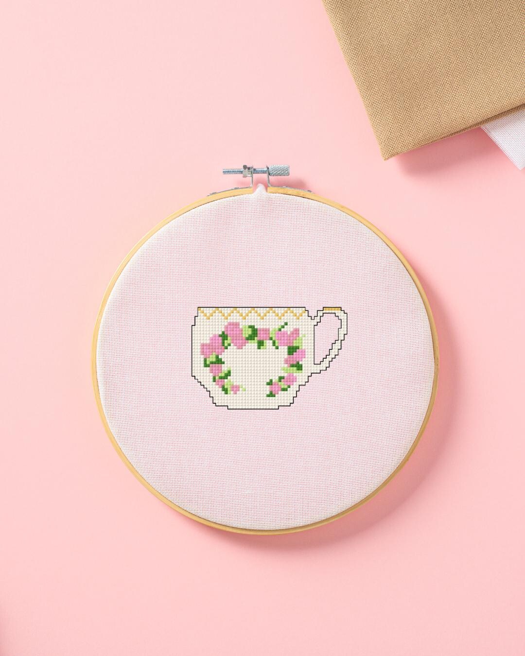 Royal Albert Dimity Rose PDF Cross Stitch Pattern - Digital Download - Etsy