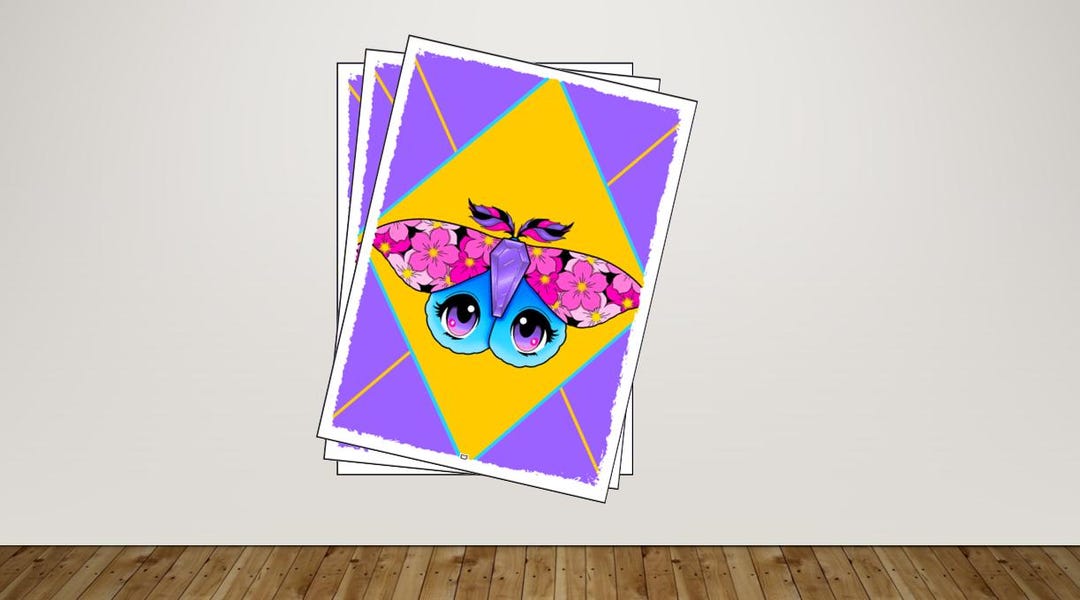 Anime Eye Sakura Moth Custom Printed Sleeves 100pk for Magic and Other ...