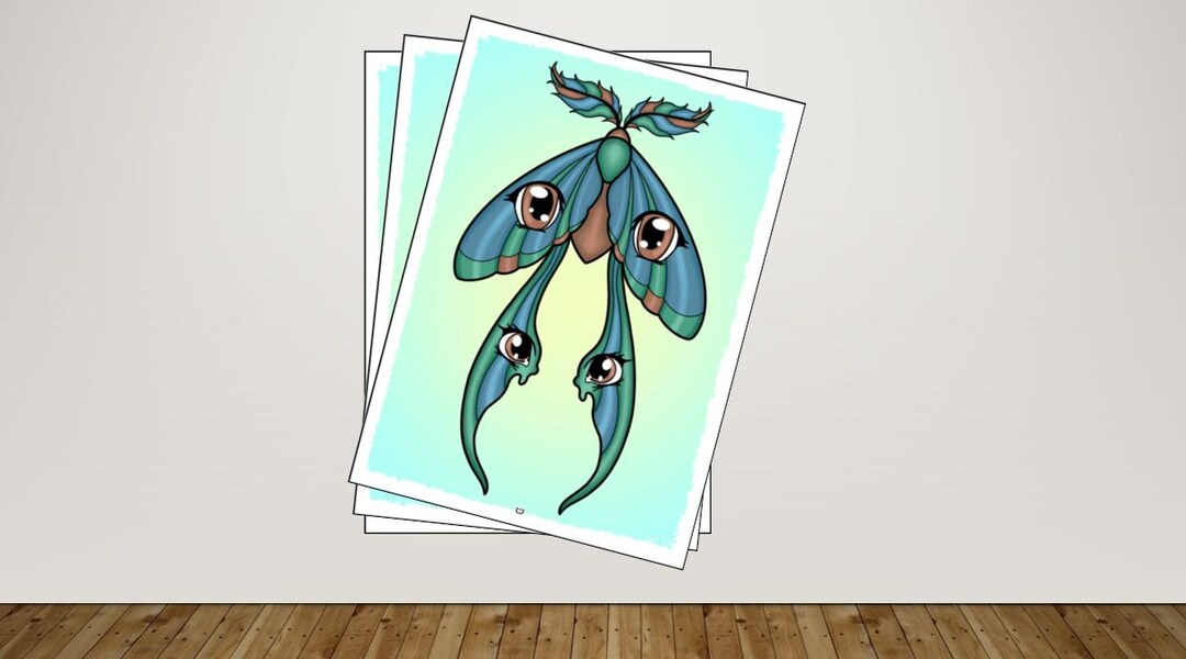 Anime Eye Hazel Moth Custom Printed Sleeves 100pk for Magic and Other ...