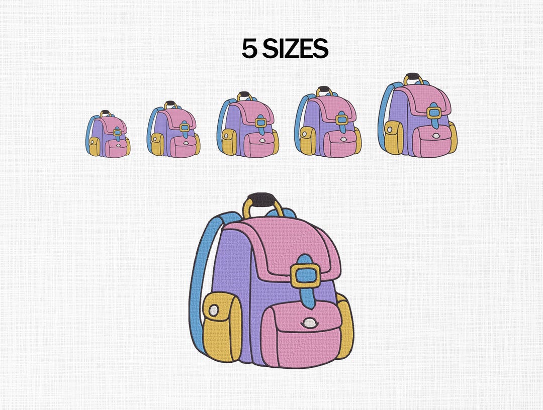 Bag Embroidery Design School Bag Embroidery Design Kids Embroidery ...
