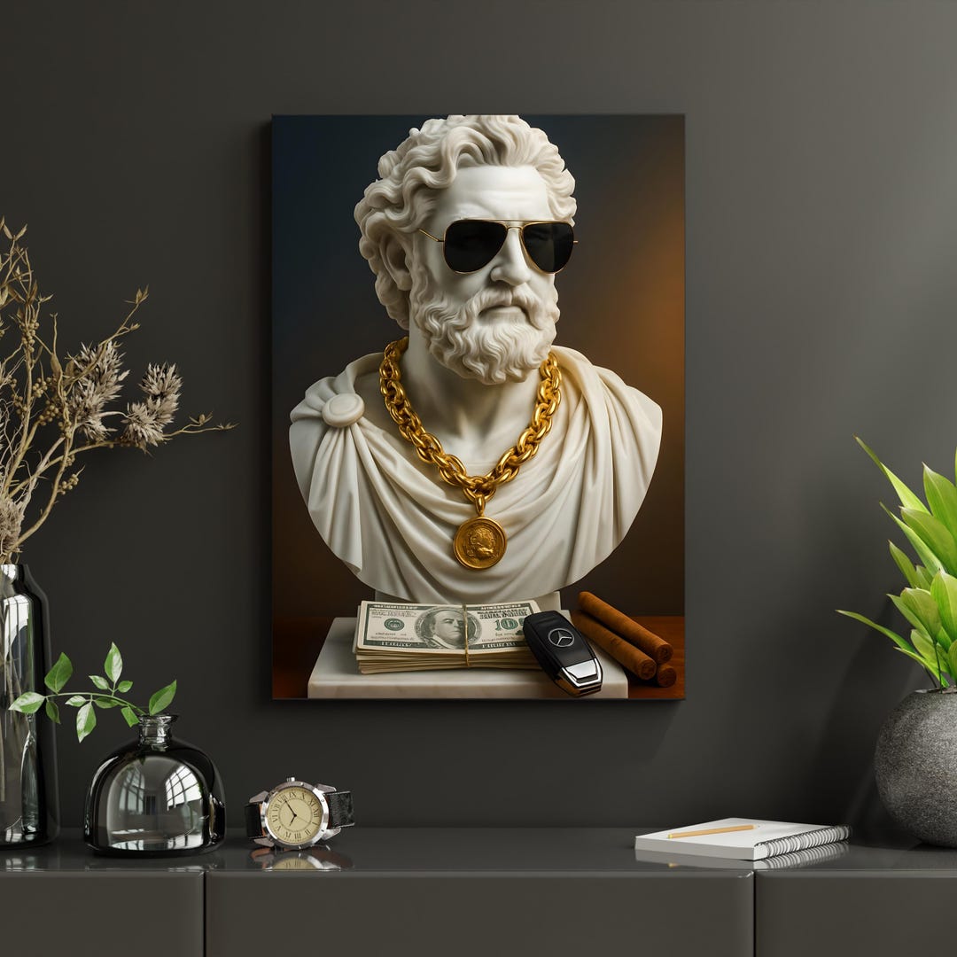 Modern Caesar Bust Art: Luxury Hustle Decor (digital Download, 18x24in ...