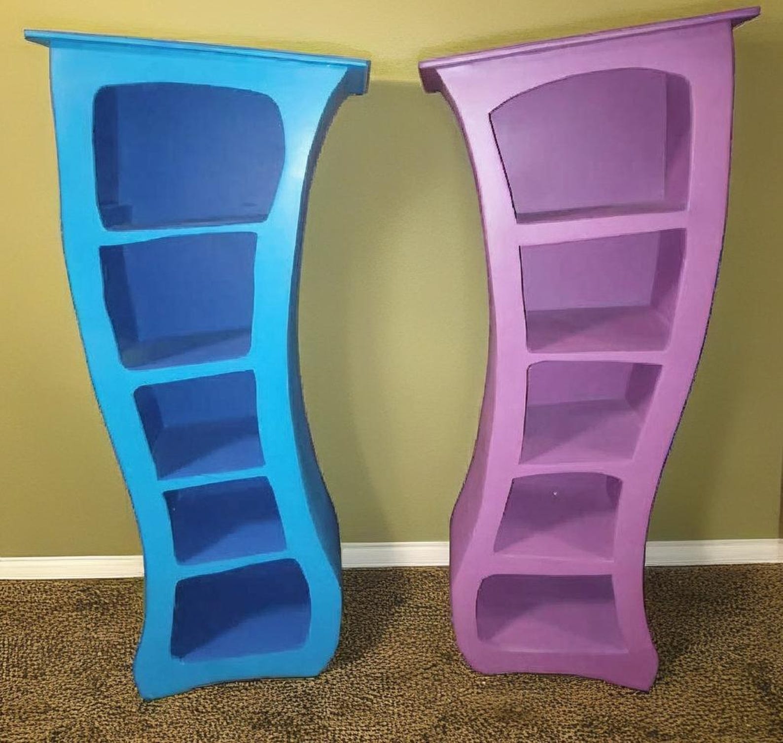 5ft Whimsical Dr Seuss - Alice in Wonderland Handmade Bookcases - Etsy