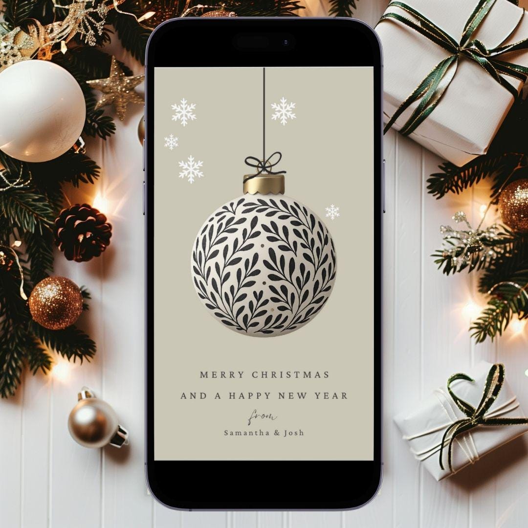 Animated Christmas Card I Editable Video Canva Template I Digital ...