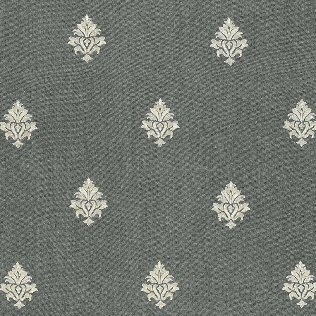 2 Yards - 5/8” Schumacher “lorenzo Embroidery” in Midnight Fabric. - Etsy