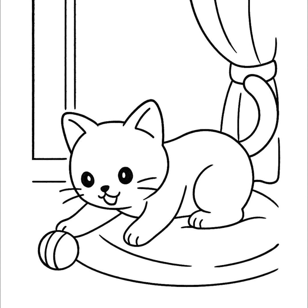 10 Cute Cat Coloring Pages | Printable Kitten Coloring Sheets for Kids ...
