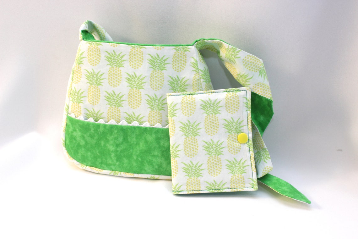 Pineapple Pun Purse and Crayon Wallet Set Ready to Ship - Etsy
