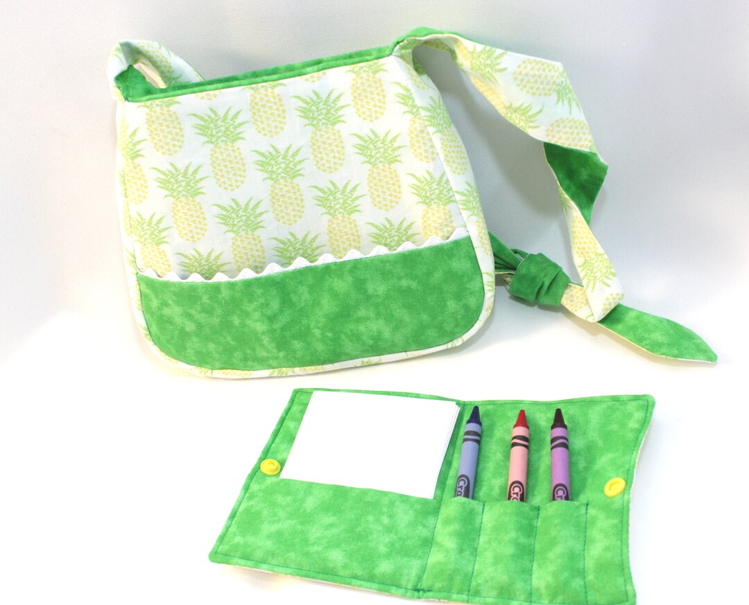 Pineapple Pun Purse and Crayon Wallet Set, Ready to Ship - Etsy