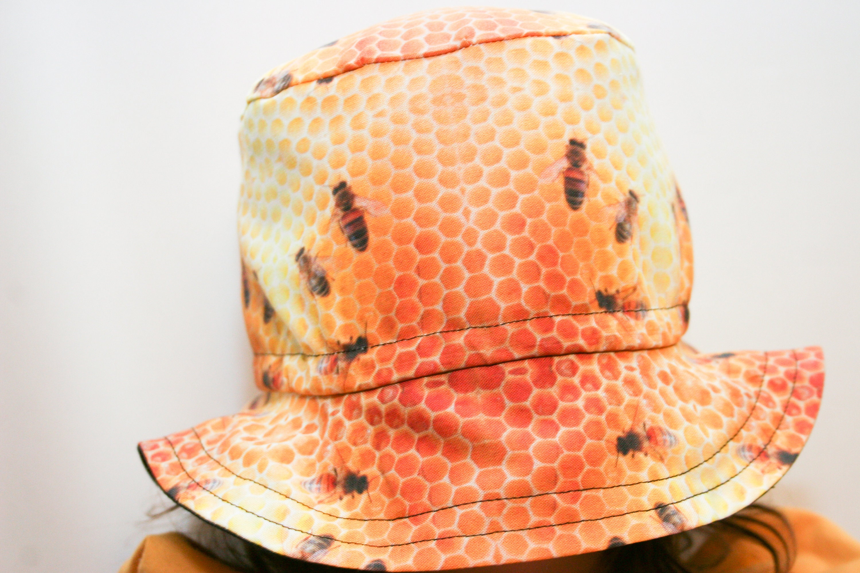Bees and Honeycomb Child Bucket Hat Ready to Ship | Etsy