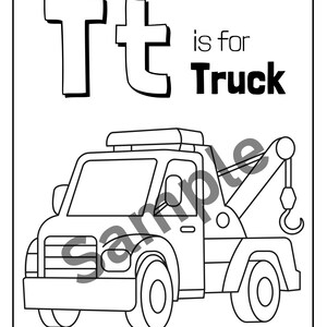 T is for Coloring Sheets - Etsy