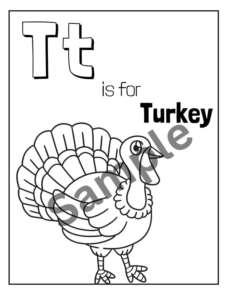 T is for Coloring Sheets - Etsy
