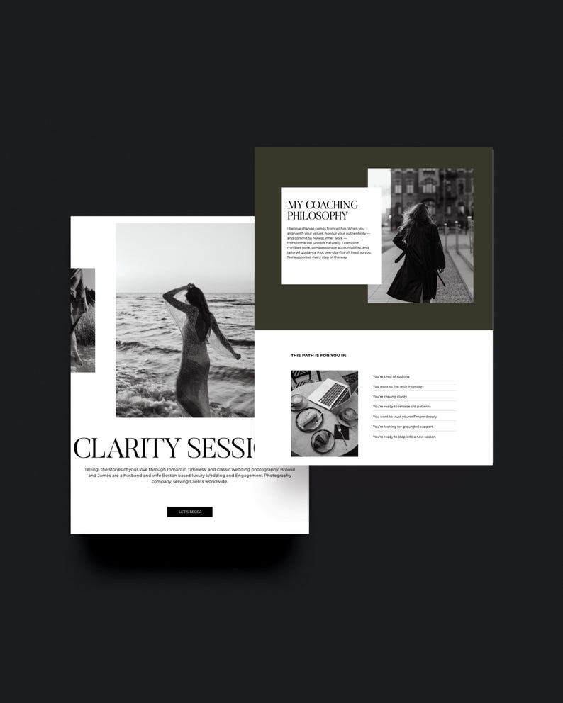 Modelo de site Moody para Coaches, Mindfulness, Bem-estar, Life Coach ...