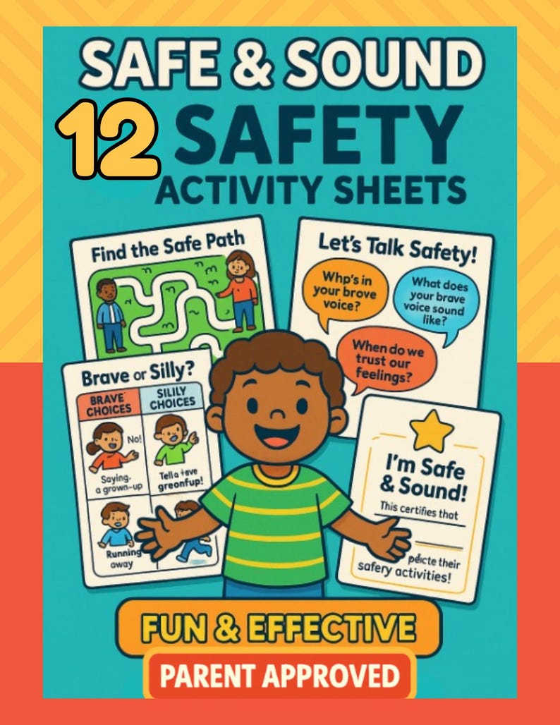 Safe + Sound Printable Safety Activity Sheets | Toddler & Preschool ...