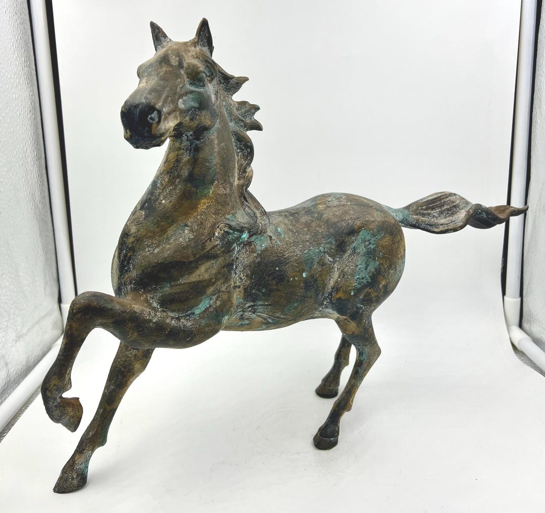 Vintage Iron Horse Running Stallion Sculpture - Etsy