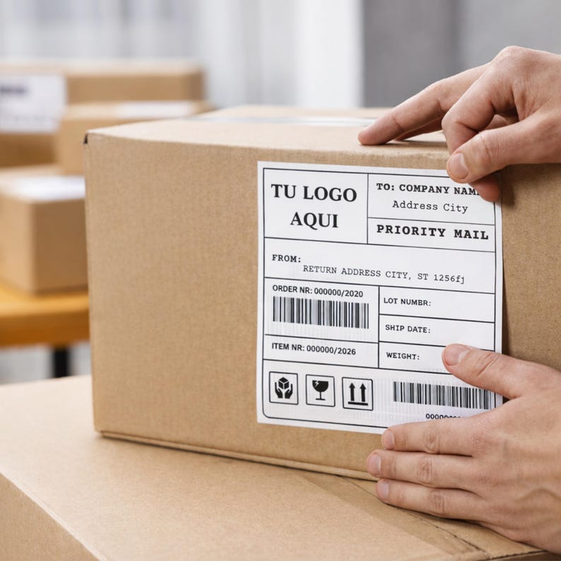Editable Shipping Label Template Bundle, Shipping Label Custom,mail ...