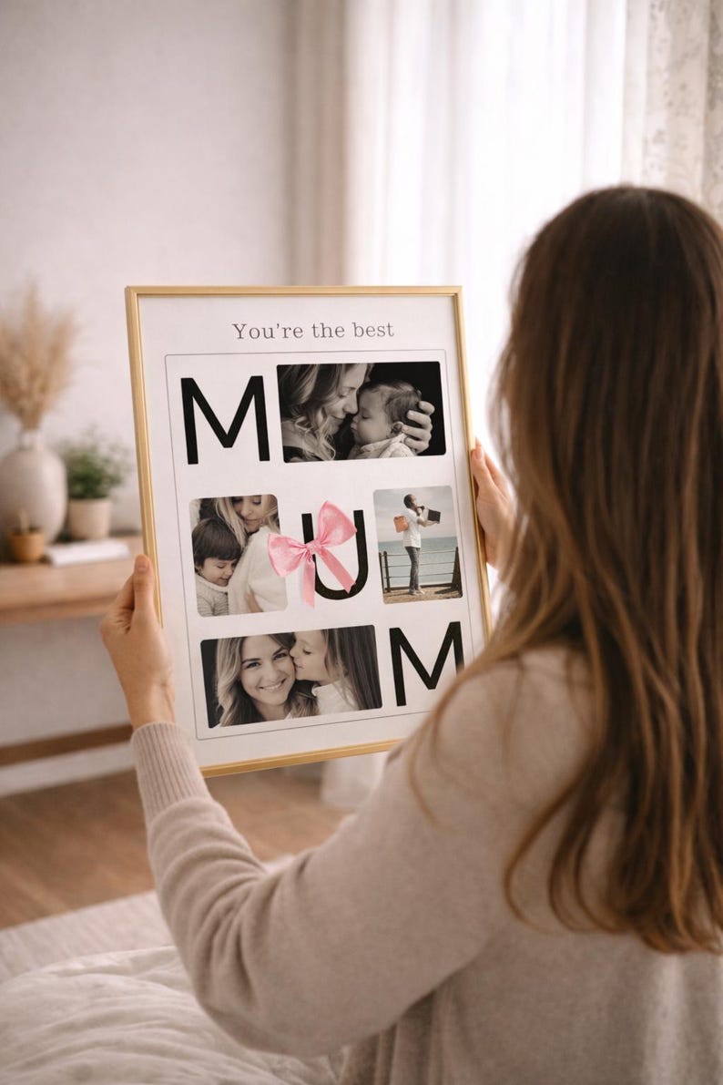 Custom Mom Photo Collage Poster, Personalized Mother’s Day Gift, Family ...