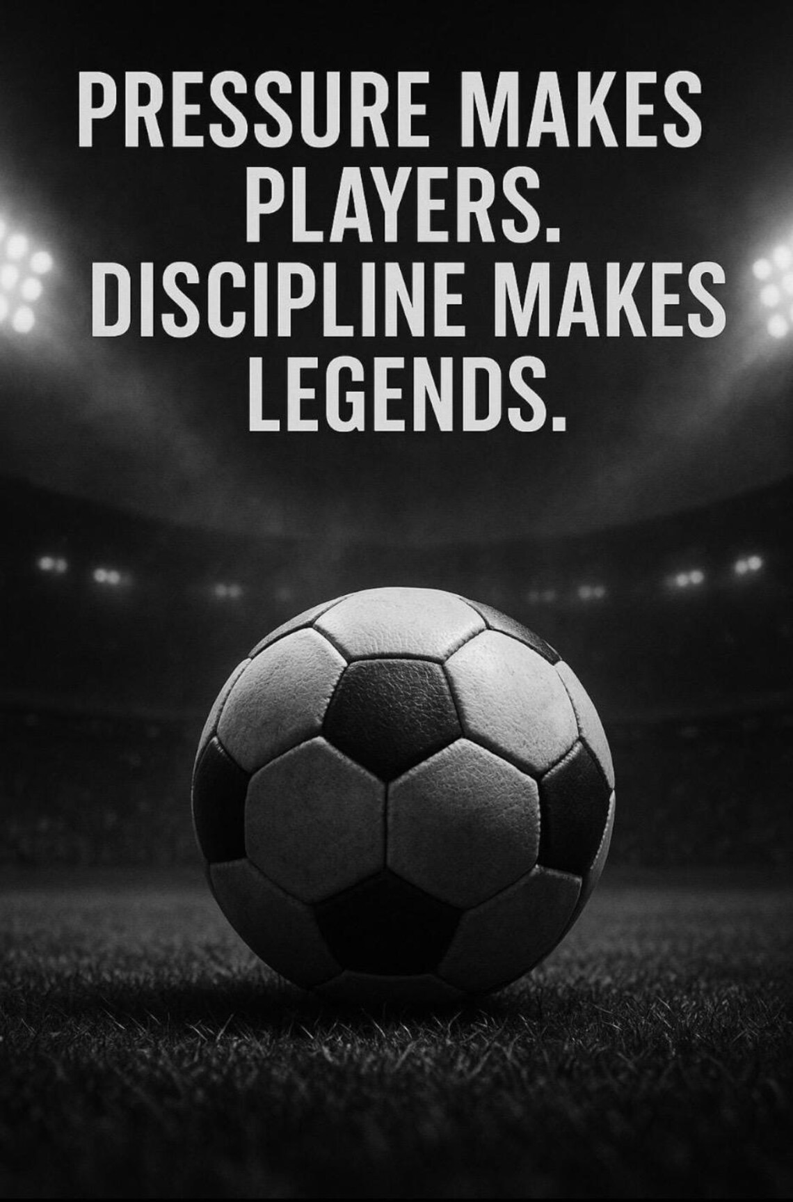 Soccer Poster – “pressure Makes Players, Discipline Makes Legends ...