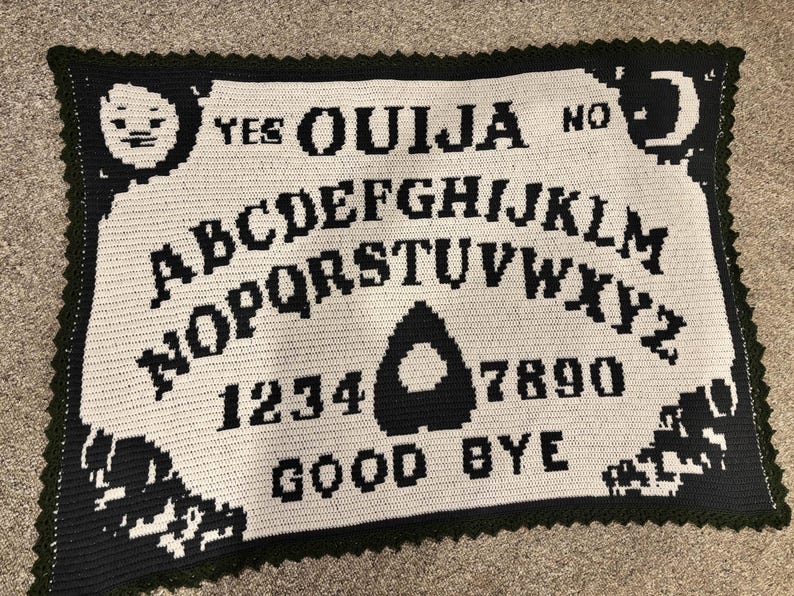 Overlay Mosaic Crochet PATTERN ONLY Ouija Throw Ouija Board Blanket - Etsy