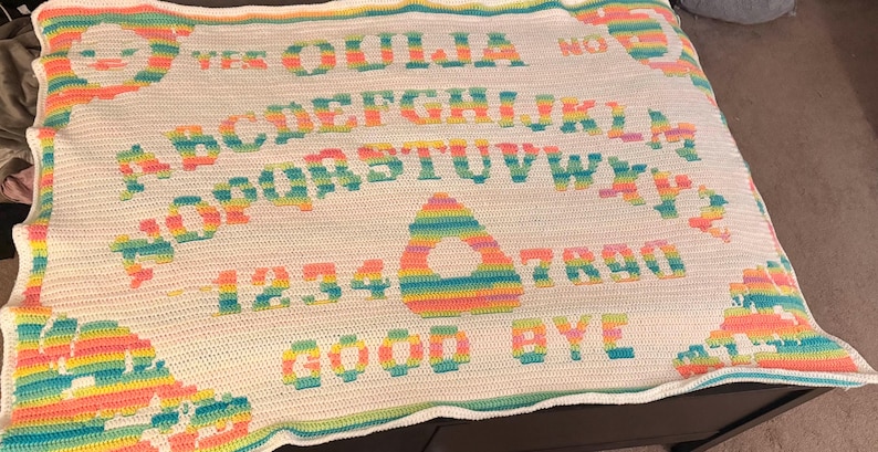 Overlay Mosaic Crochet PATTERN ONLY Ouija Throw Ouija Board Blanket - Etsy