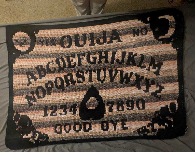 Overlay Mosaic Crochet PATTERN ONLY Ouija Throw Ouija Board Blanket - Etsy