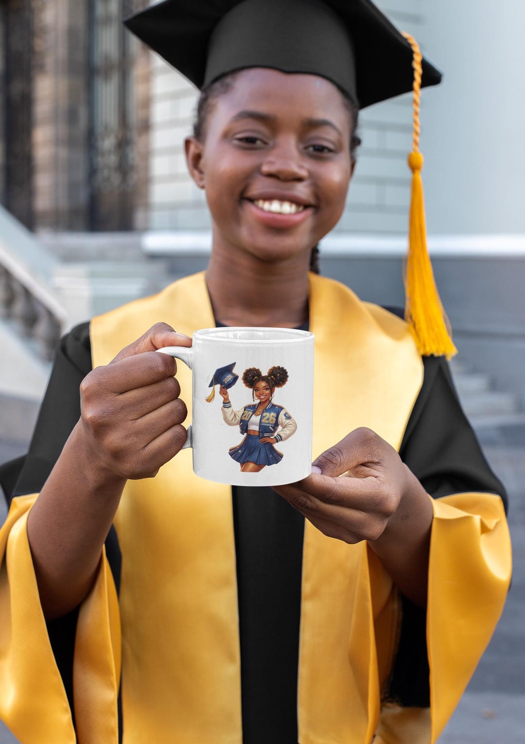 Class of 2026 Graduation Mug, Black Girl Graduate, Ceramic Coffee Cup ...