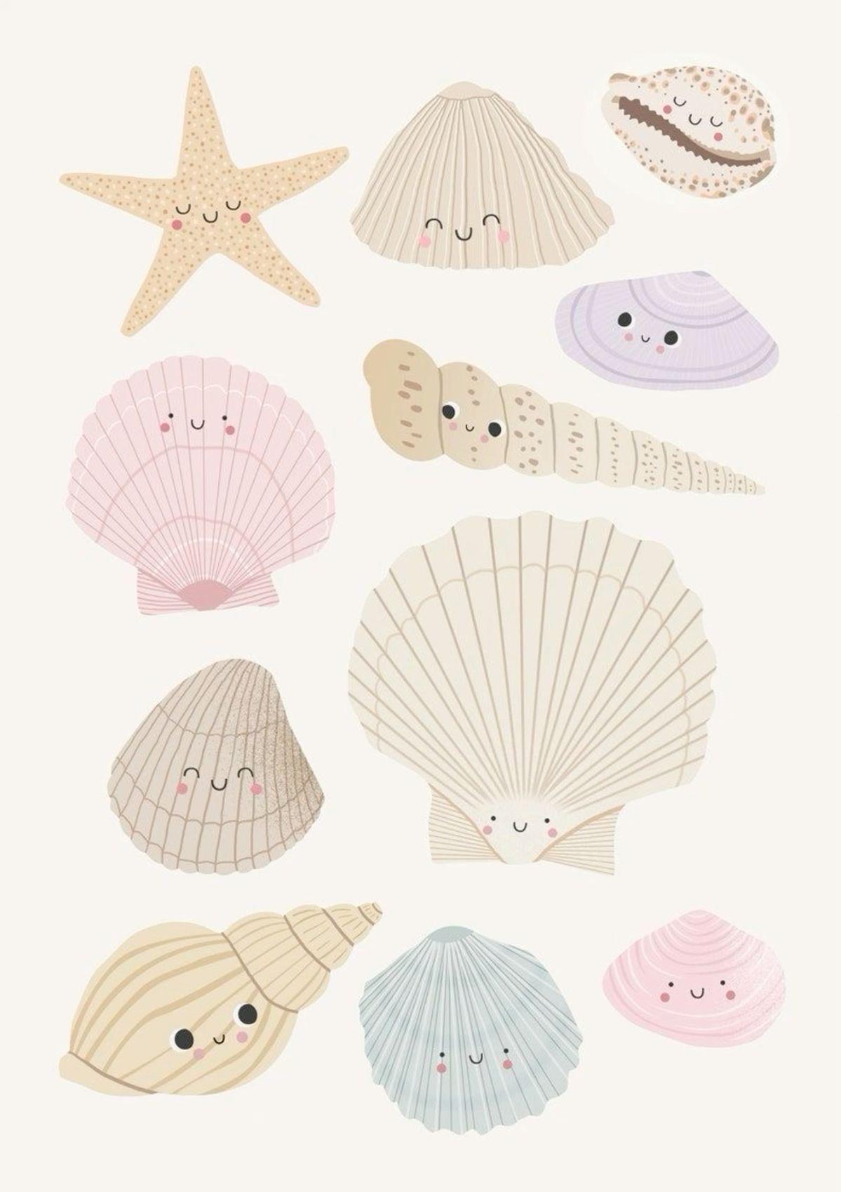 Shell Clipart Digital Print - Etsy