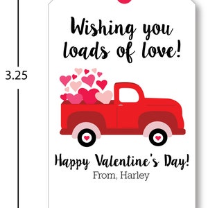 Truckloads of Love Printable Tag, Valentine, Kid's Valentine's ...