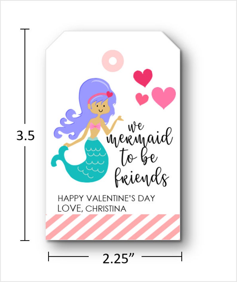 We Mermaid to Be Friends Mermaid Valentine Valentine - Etsy