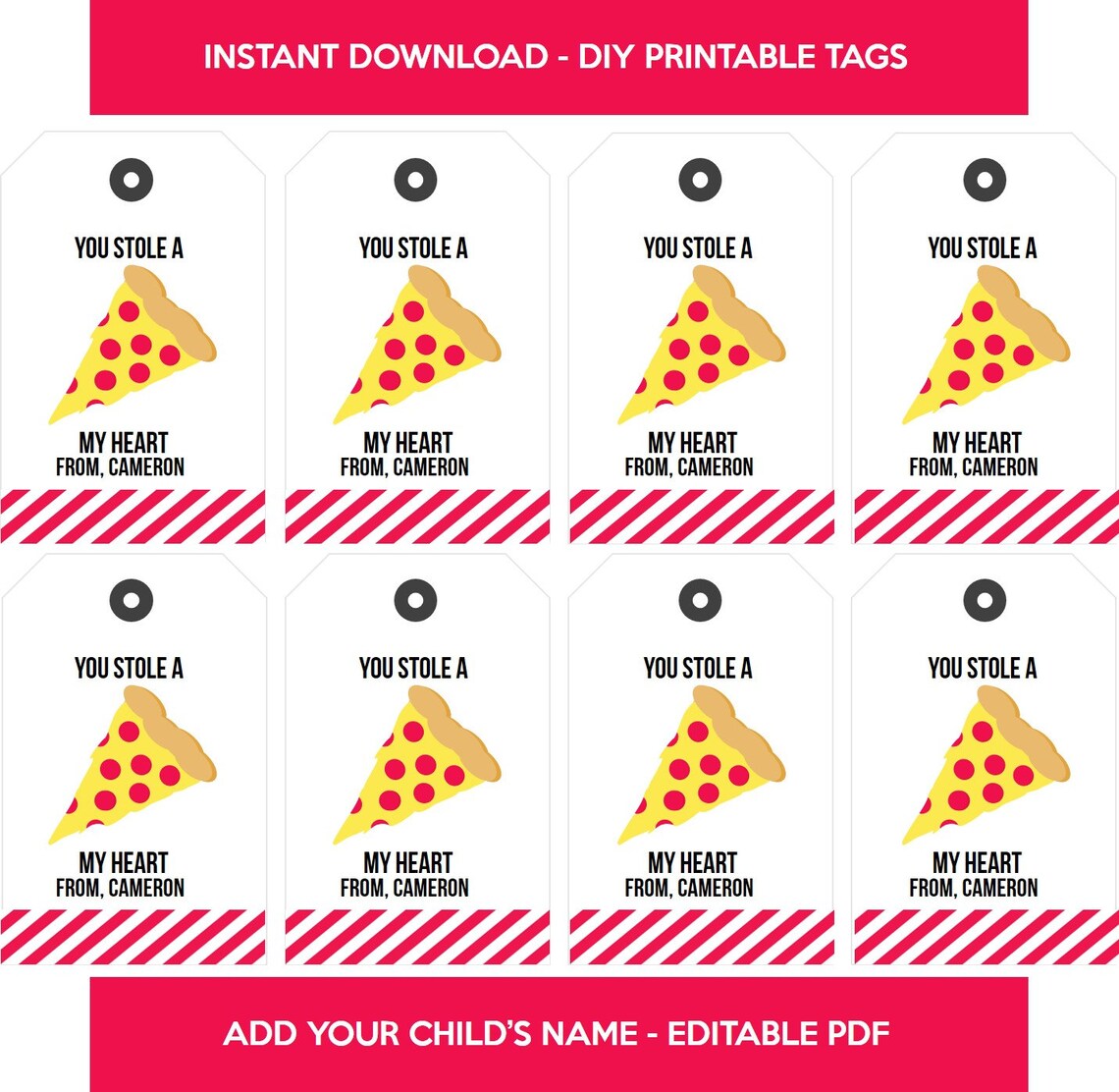 You Stole a Pizza My Heart Valentine Punny Valentine's - Etsy