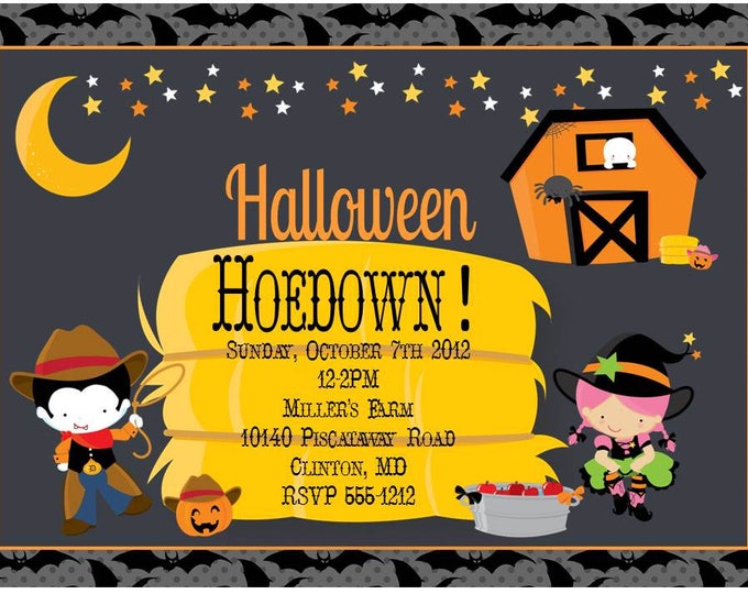 Halloween Hoedown Printable Party Invitation Farmhouse - Etsy