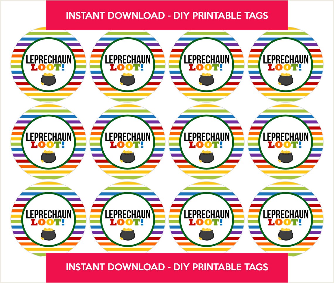 Leprechaun Loot St. Patrick's Day Tags, St. Patrick's Day Stickers ...