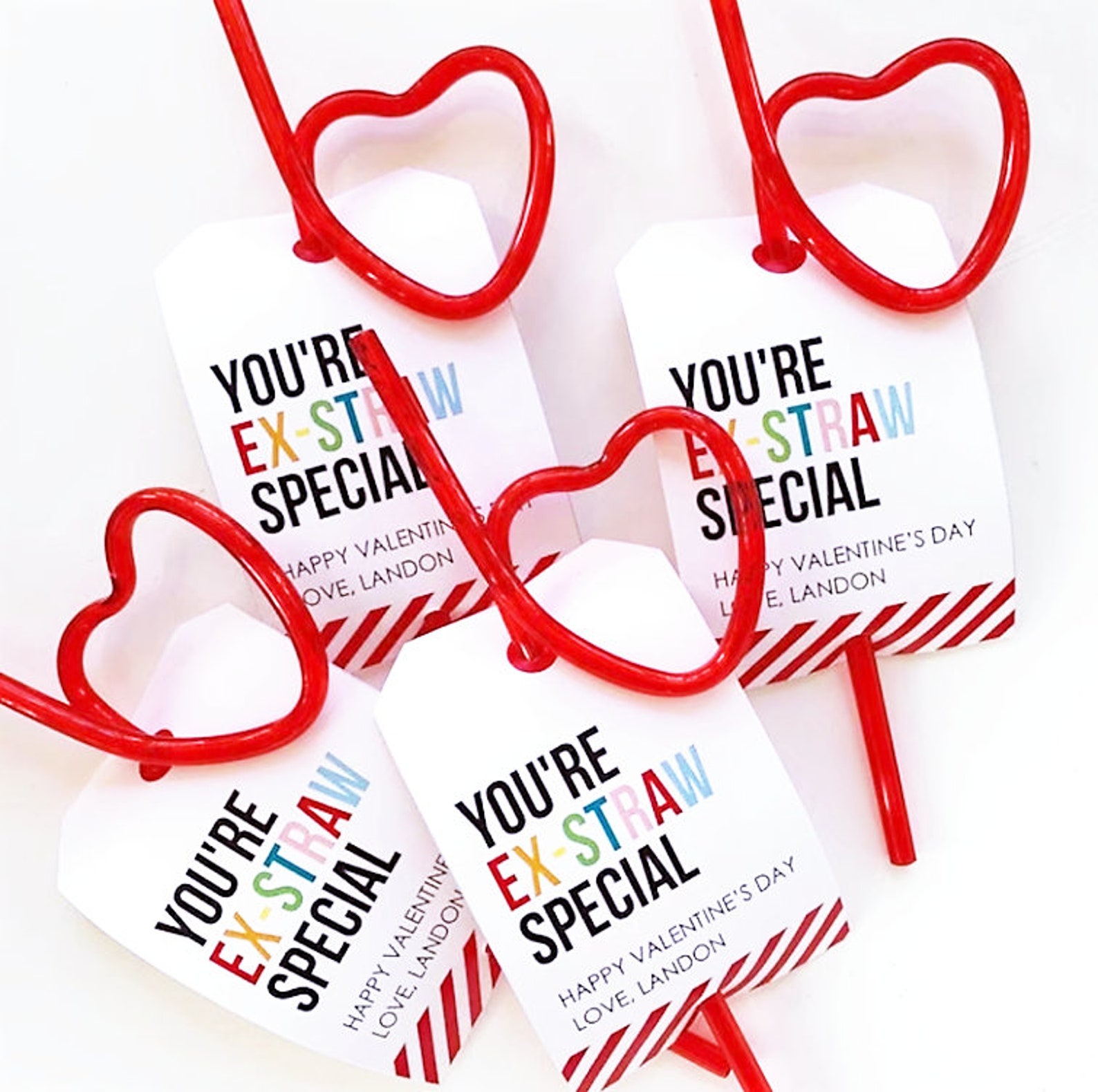 Printable Valentine's, You're Ex-straw Special, Favor Tag, Punny ...