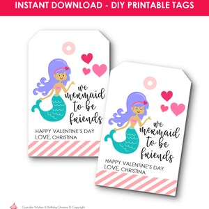 We Mermaid to Be Friends, Mermaid Valentine, Valentine Printable ...