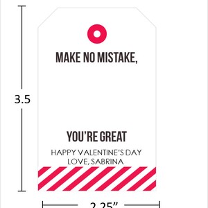 Make No Mistake You're Great, Punny Valentine's, Classroom Treat Labels ...
