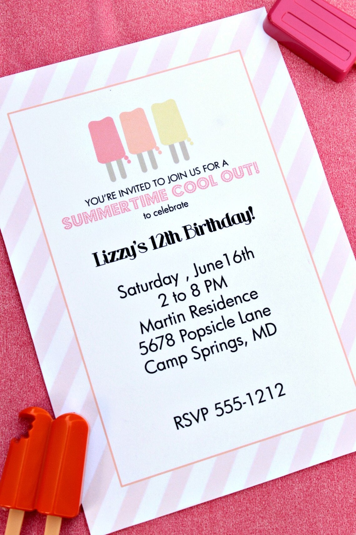 Summer Fun Ice Pop Cool Out Pool Party Ice Cream Freezer - Etsy