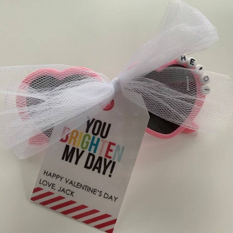 You Brighten My Day Valentine's Favor Tag Punny - Etsy