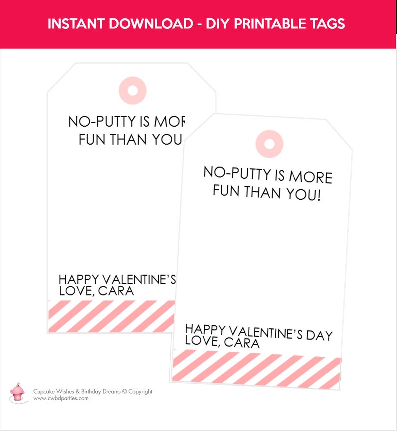 No Putty is More Fun Than You Favor Tag Punny - Etsy