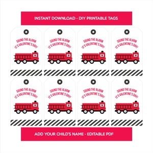 Printable Valentine's, Firetruck Valentine's, Punny Valentine's ...