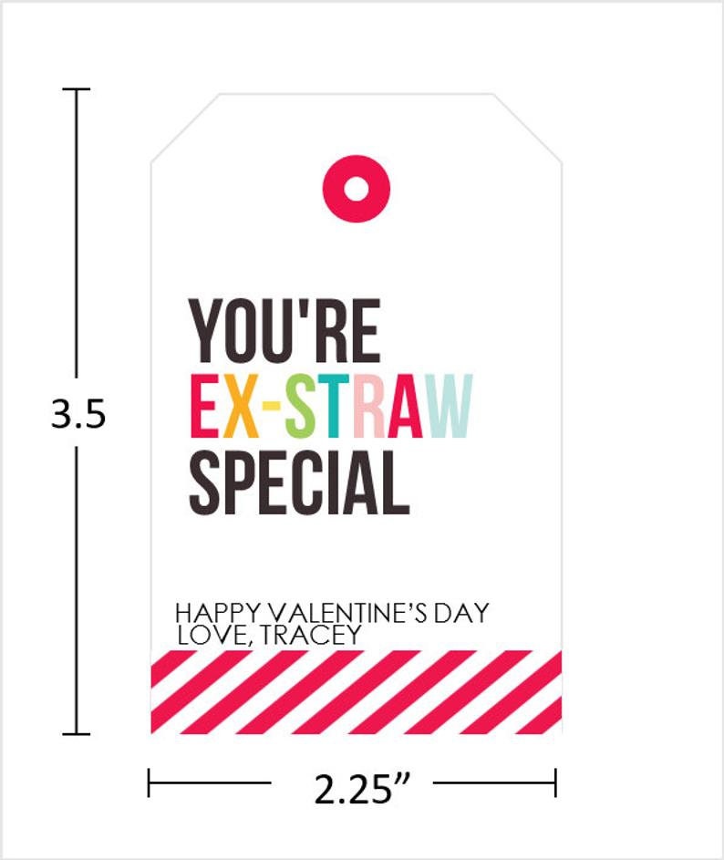 Printable Valentine's You're Ex-straw Special Favor | Etsy